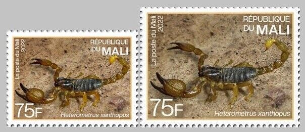 Mali 2022 SET 2v India Wildlife - Scorpions Scorpion Spiders Spider ...