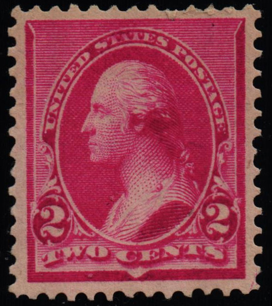 US Scott #220 - VF - Disturbed Gum - 2c Washington - Carmine - 1890 ...