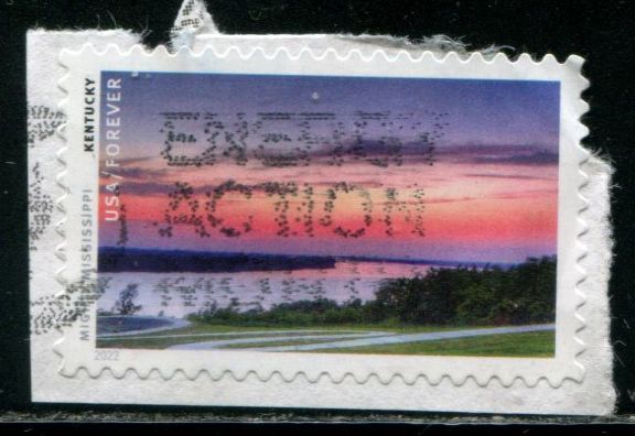 5698f US (58c) Mighty Mississippi SA, used on paper | United States ...