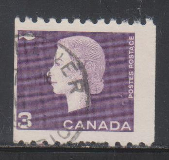 Canada, 3c Queen Elizabeth II, Coil (SC# 407) Used | Canada, General ...