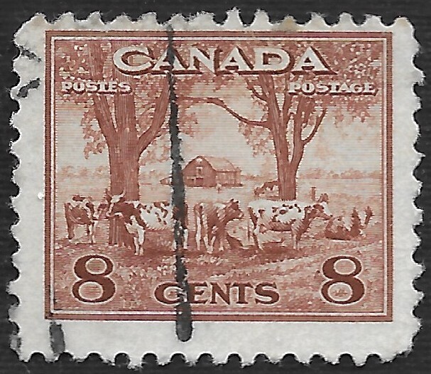 Canada #256 8c Farm Scene | Canada, General Issue Stamp / HipStamp
