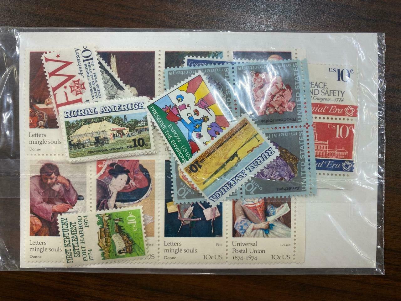 US Stamps 1974 Mint NH Commemorative Year Set Complete in USPS Sealed ...