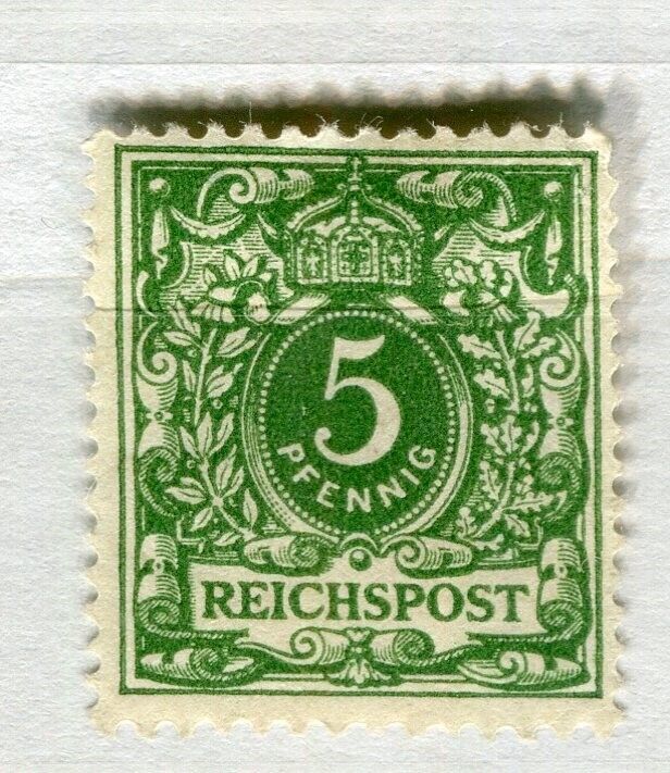 GERMANY; 1889 early classic Reichspost issue Mint hinged 5pf. value ...