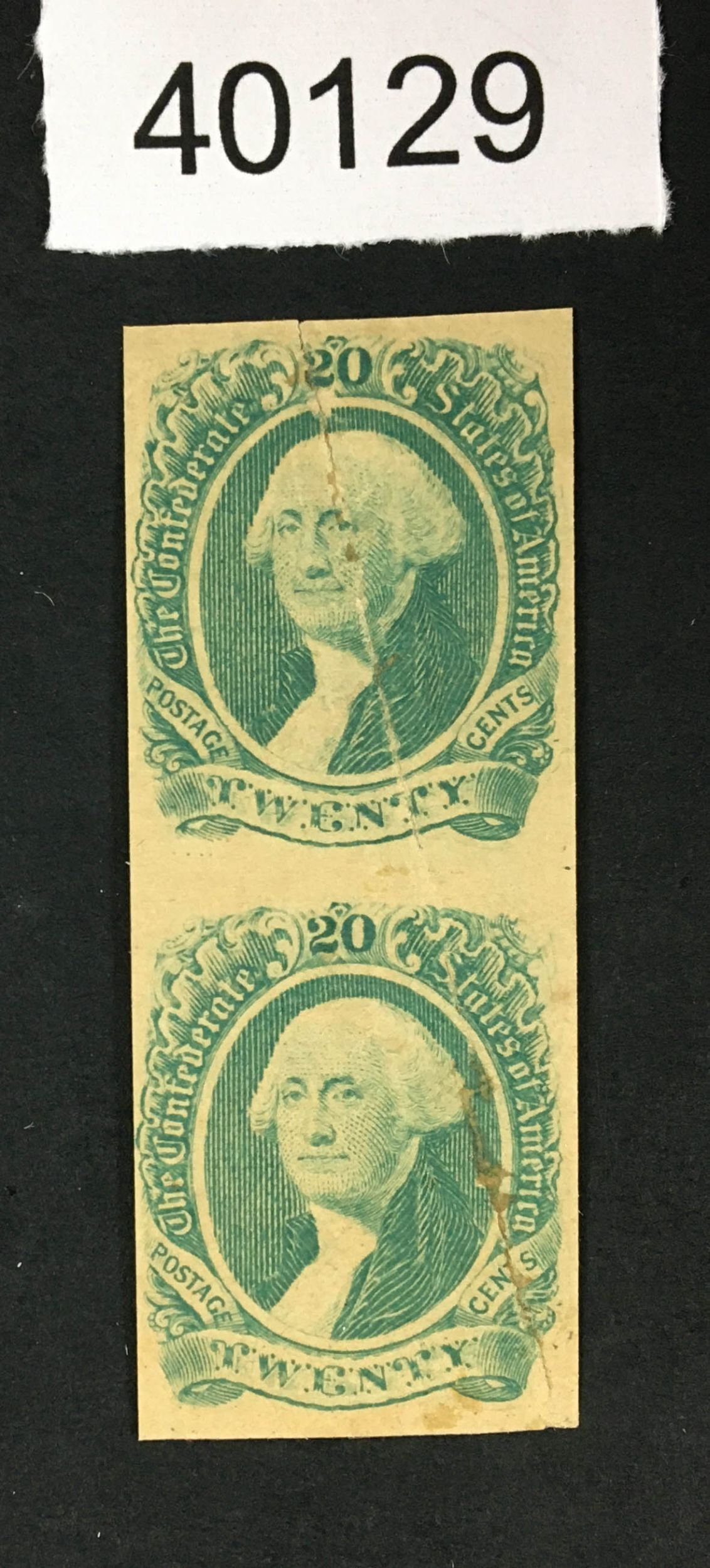 US Stamps CSA # 13 Mint OG H Pair $100 LOT #40129 | United States ...