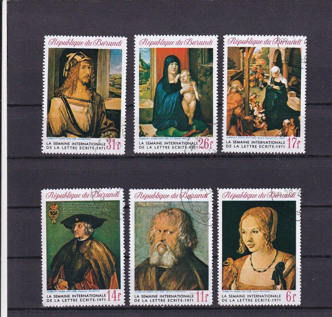 SA24a Burundi 1971 Int Letter Writing Week - Paintings by Durer used ...