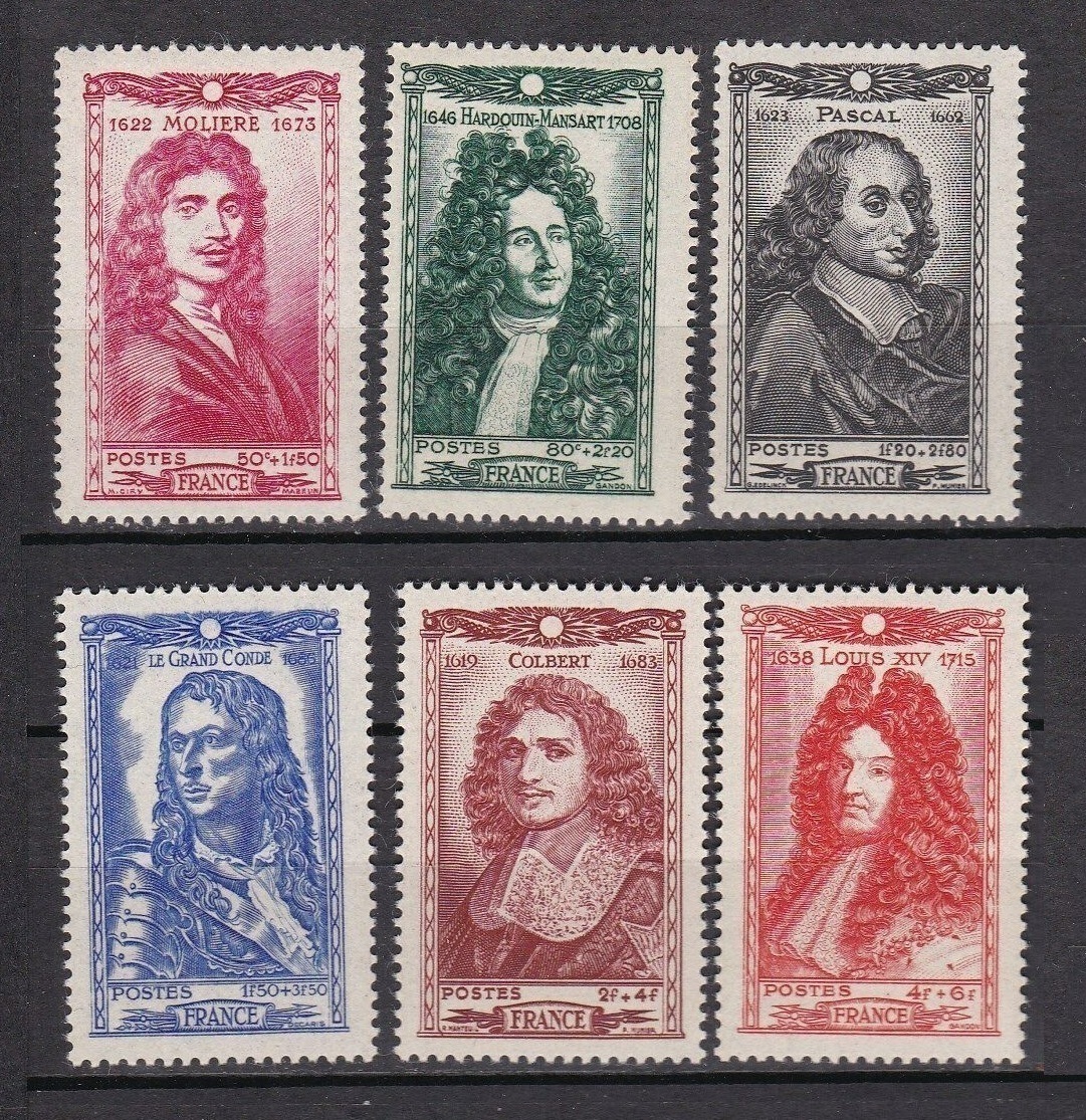 France 1944 Famous Persons Pascal etc (6v Cpt) V Fine MNH | Europe ...