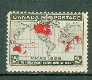 Canada 1898 "Map-Chrismas" #85 Mint NO Thins..$25.00 | Canada, General ...