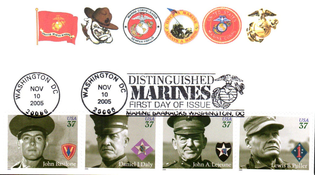 #3961-64 Distinguished Marines Junction FDC | United States, General ...