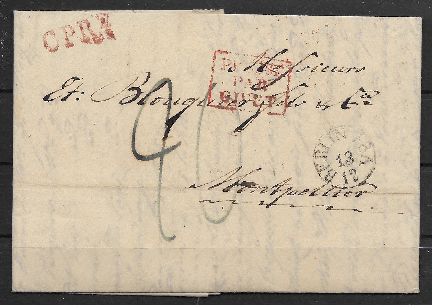 Prussia: 1828 Very Nice Cover from Berlin to France | Europe - Germany ...