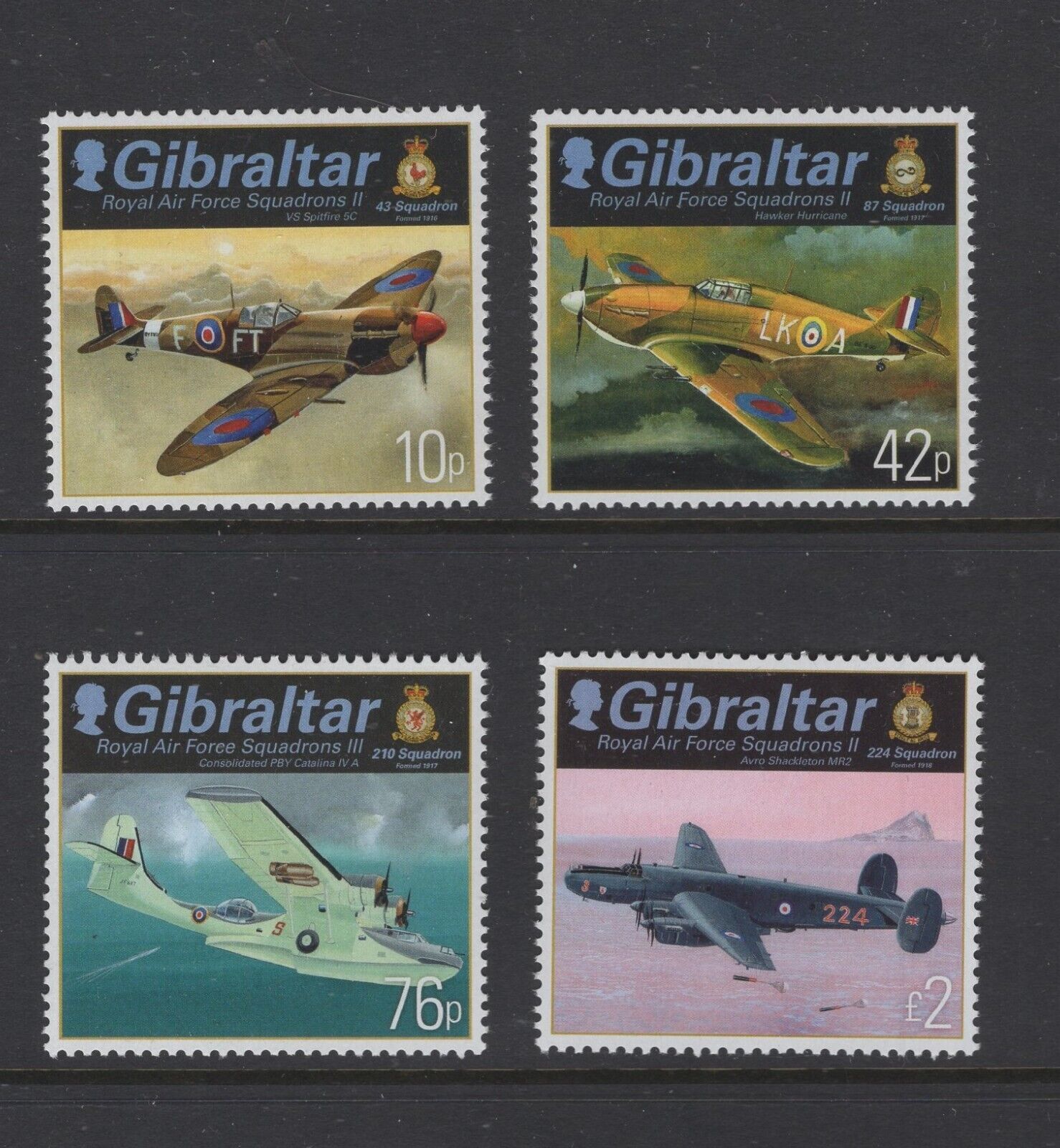 Gibraltar #1370-73 (2013 RAF set) VFMNH CV $10.00 | Europe - Gibraltar ...