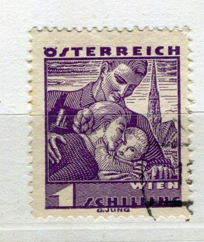 AUSTRIA; 1934 early National Costumes issue fine used 1s. value ...