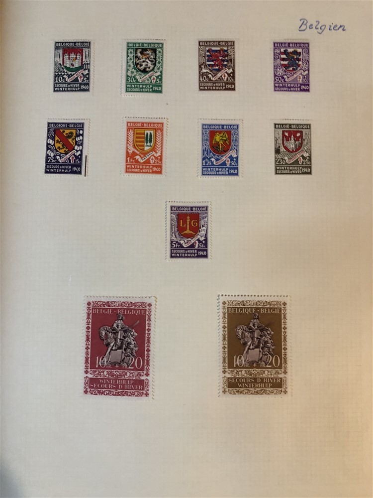 BELGIUM; Early 1900s-40s fine Collection of Sets and Ranges on Album ...