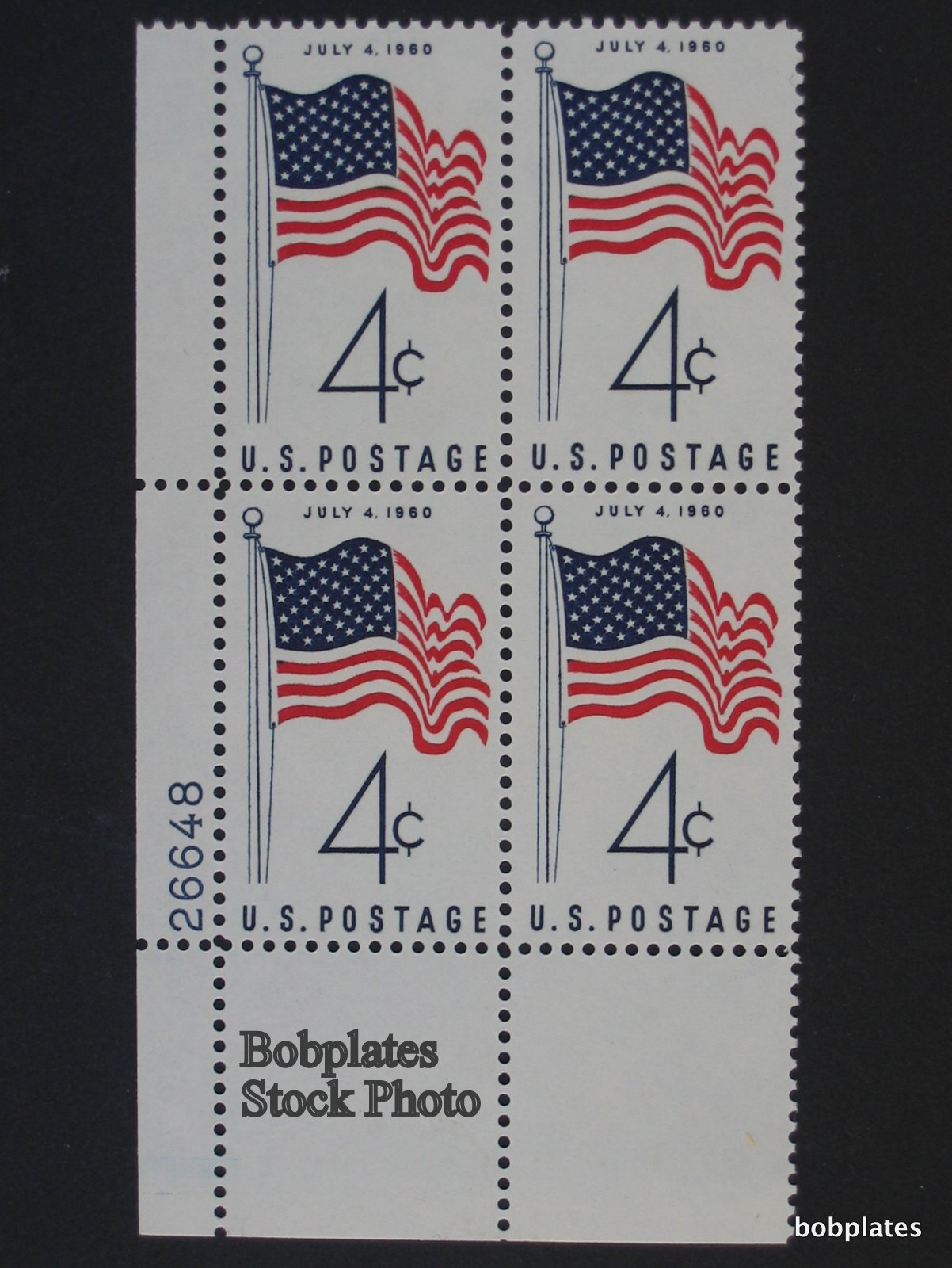 BOBPLATES #1153 50 Star Flag Plate Block FVF NH > See "Details" for ...