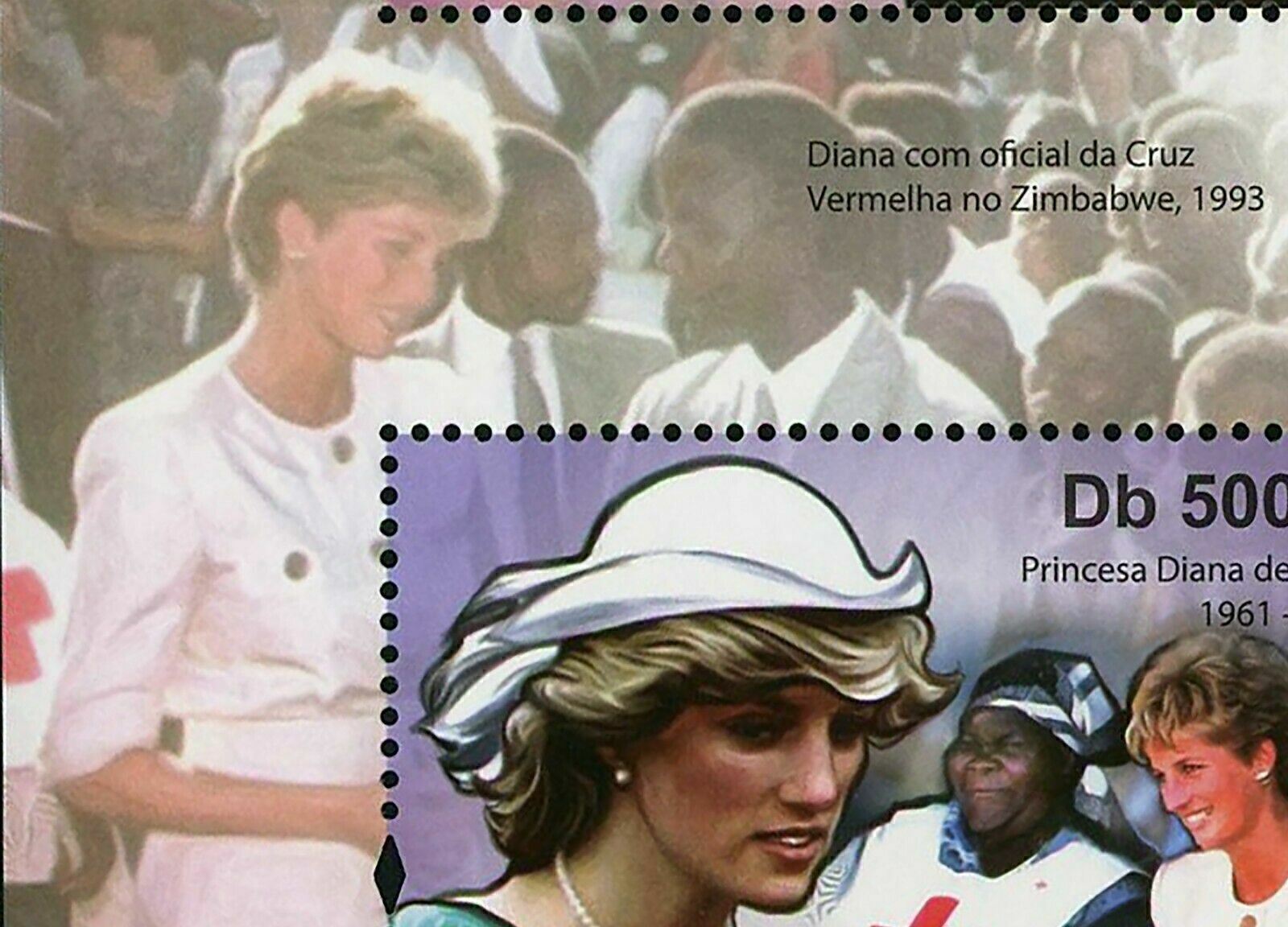 Princess Diana Stamp Royal Family Historica Figure Red Cross S/S MNH ...