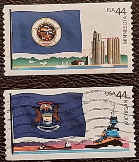 US Scott # 4298,4299; Two used 44c Flags of our Nation, 2008; VF ...