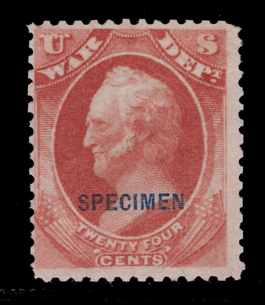 US Stamps #O91S WAR 24c Official Specimen CAT. $1,400 LOT #85011 ...
