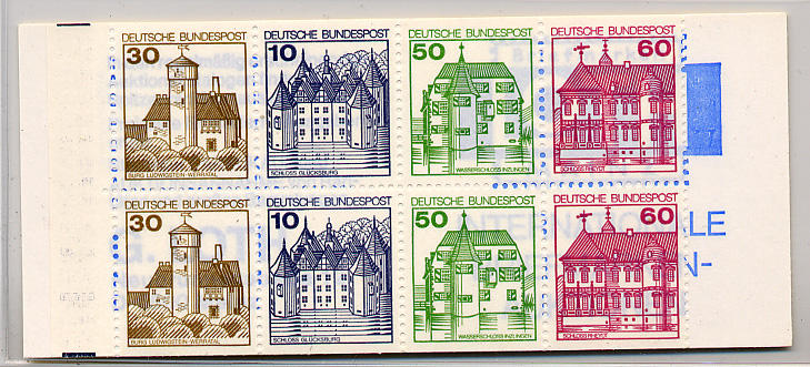 Germany Bund Scott # 1231d, mint nh, stamp booklet Michel # 23e ...