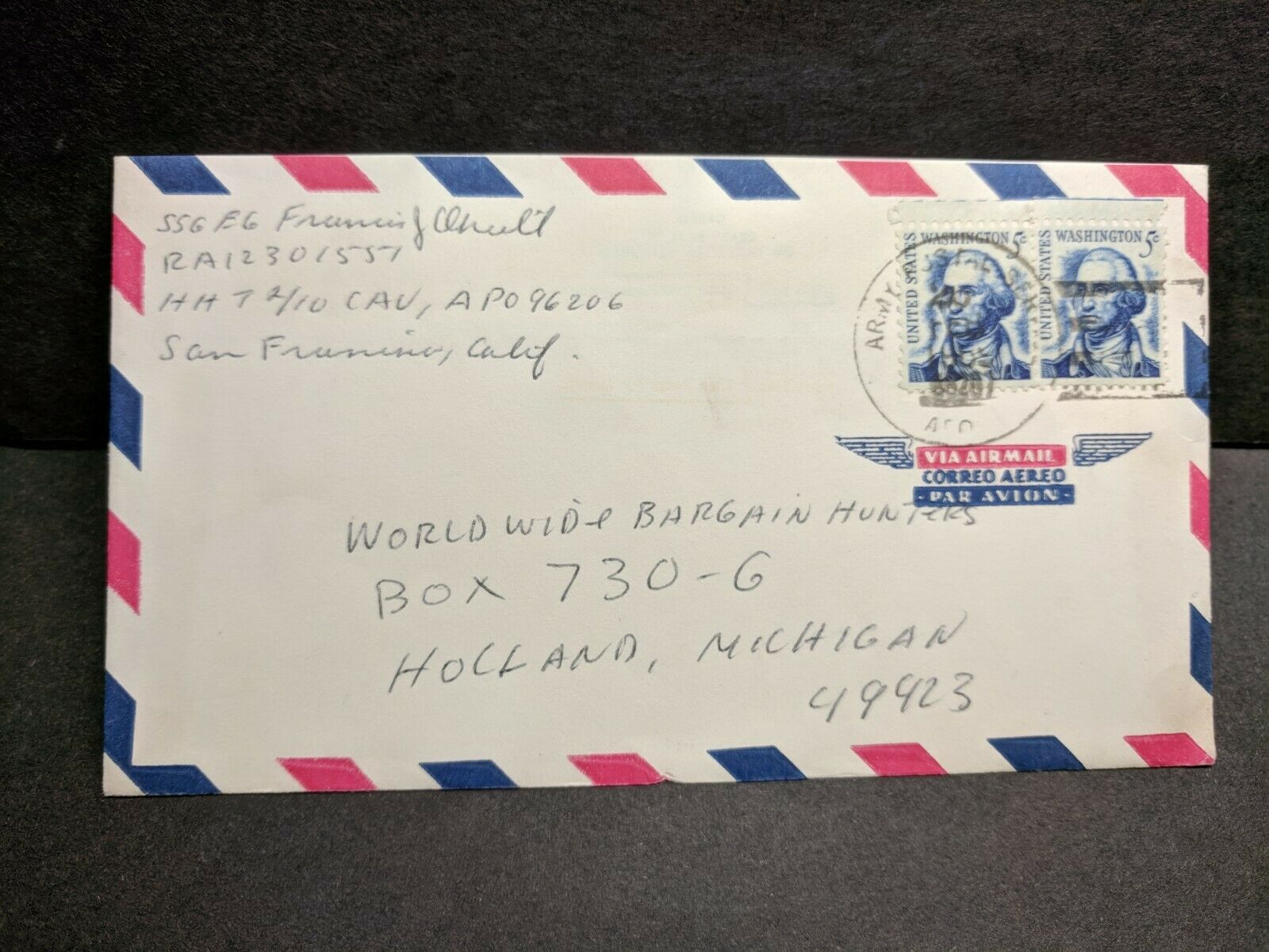 APO 96206 Camp Kaiser, KOREA 1969 Army Cover 2/10 CAVALRY APO 96207 ...