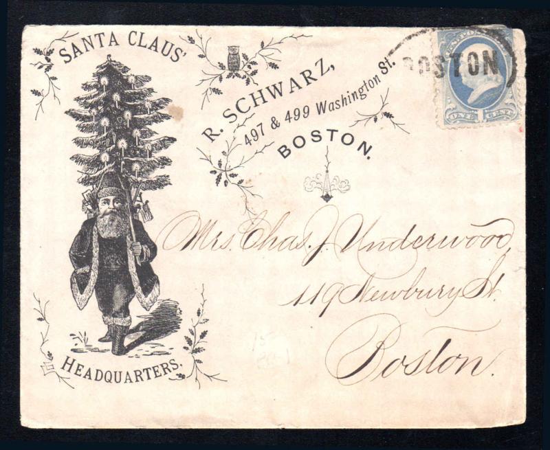 1880's Envelope Santa Claus From R. Schwarz of FAO Schwarz Toy Co ...