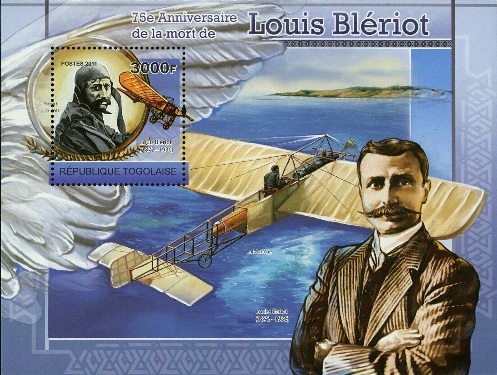 Louis Bleriot Stamp La Manche French Aviator Aircraft S/S MNH #3933 ...