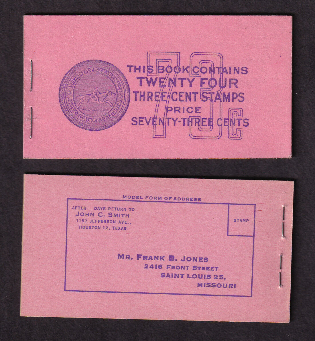 1954 Statue Liberty 3c BK105 (4 Sc 1035a panes) complete fresh mint ...