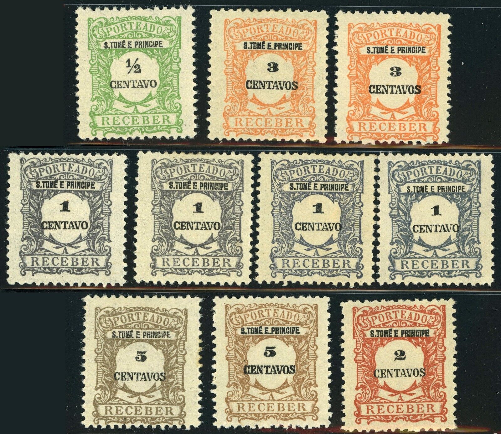 St. Thomas & Prince Islands Postage Due Stamp Collection 1921 Mint LH ...