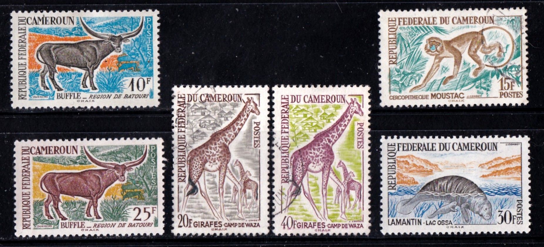 Cameroun stamps #358 - 372, mint & used, complete set, animals | Africa ...
