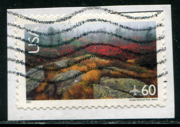 C138 US 60c Acadia National Park SA, used on paper | United States, Air ...