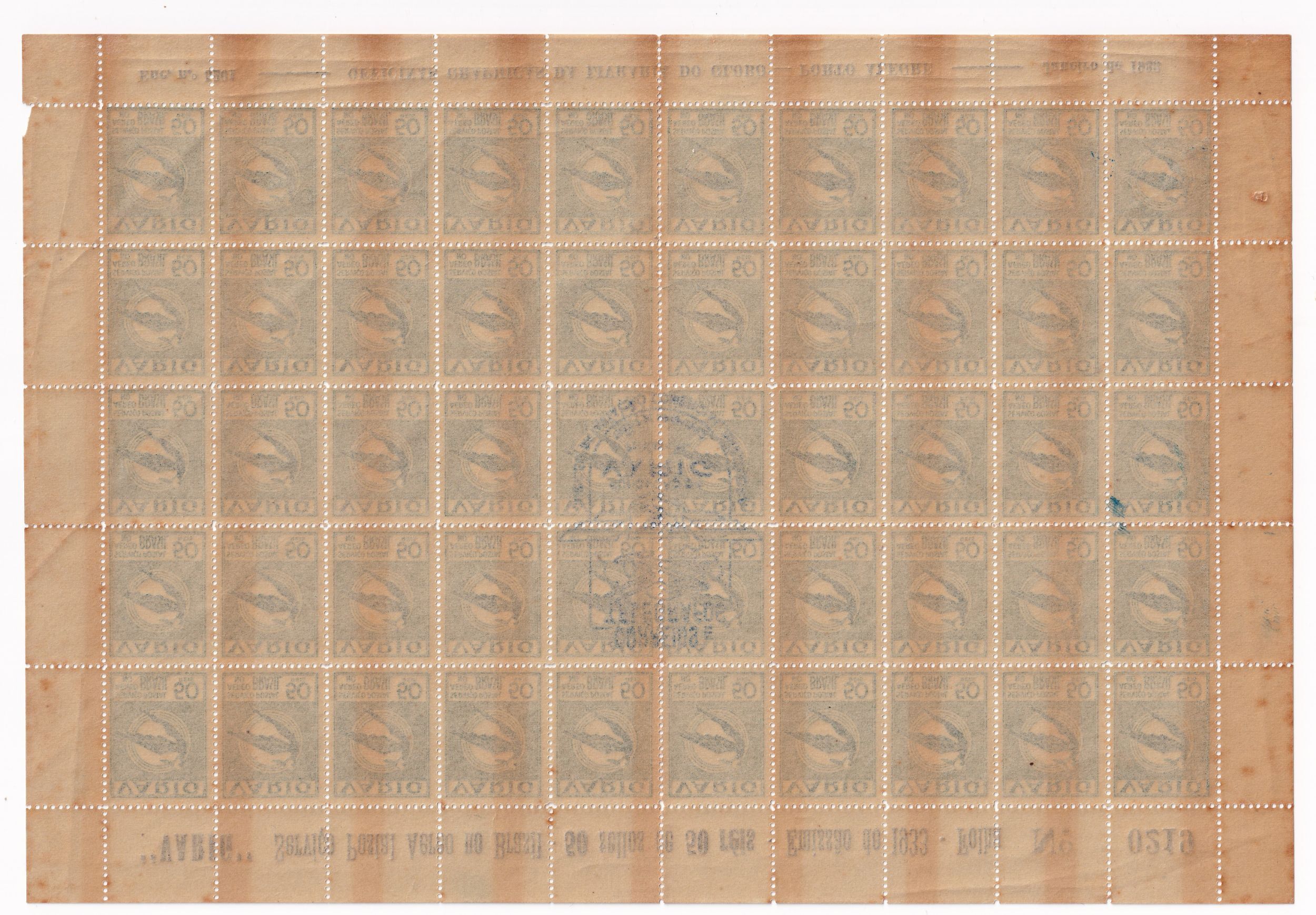 Brazil Stamps - 1933 - VARIG 50c. Full sheet n219 - Treasure! | Central ...
