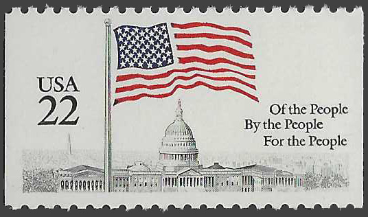 #2116 22c Flag Over Capitol Dome Booklet Single 1985 Mint NH | United ...