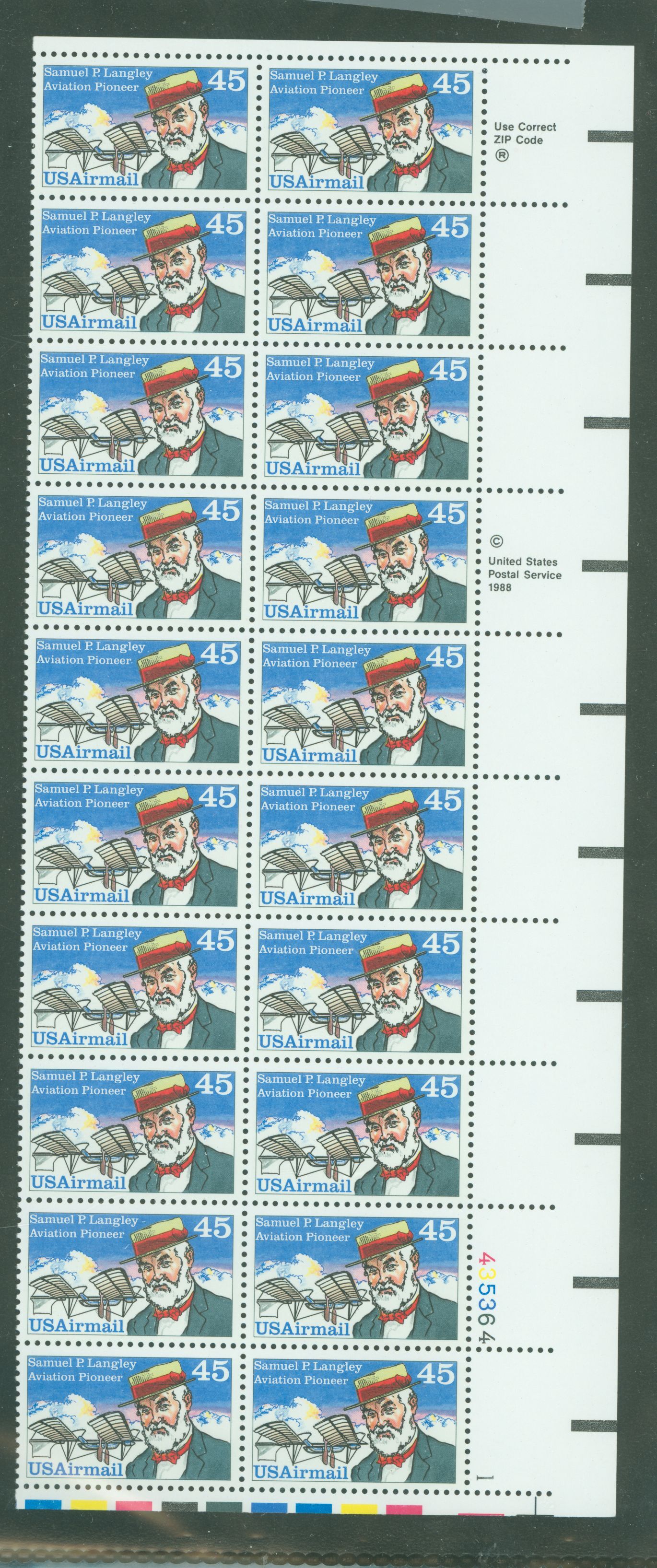 United States #C118a Mint (NH) Plate Block | United States, Air Mail ...