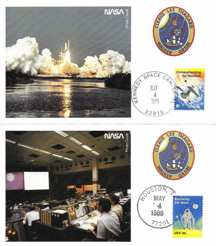 May 1989 Space Cards (4), STS-30 Space Shuttle Atlantis | United States ...