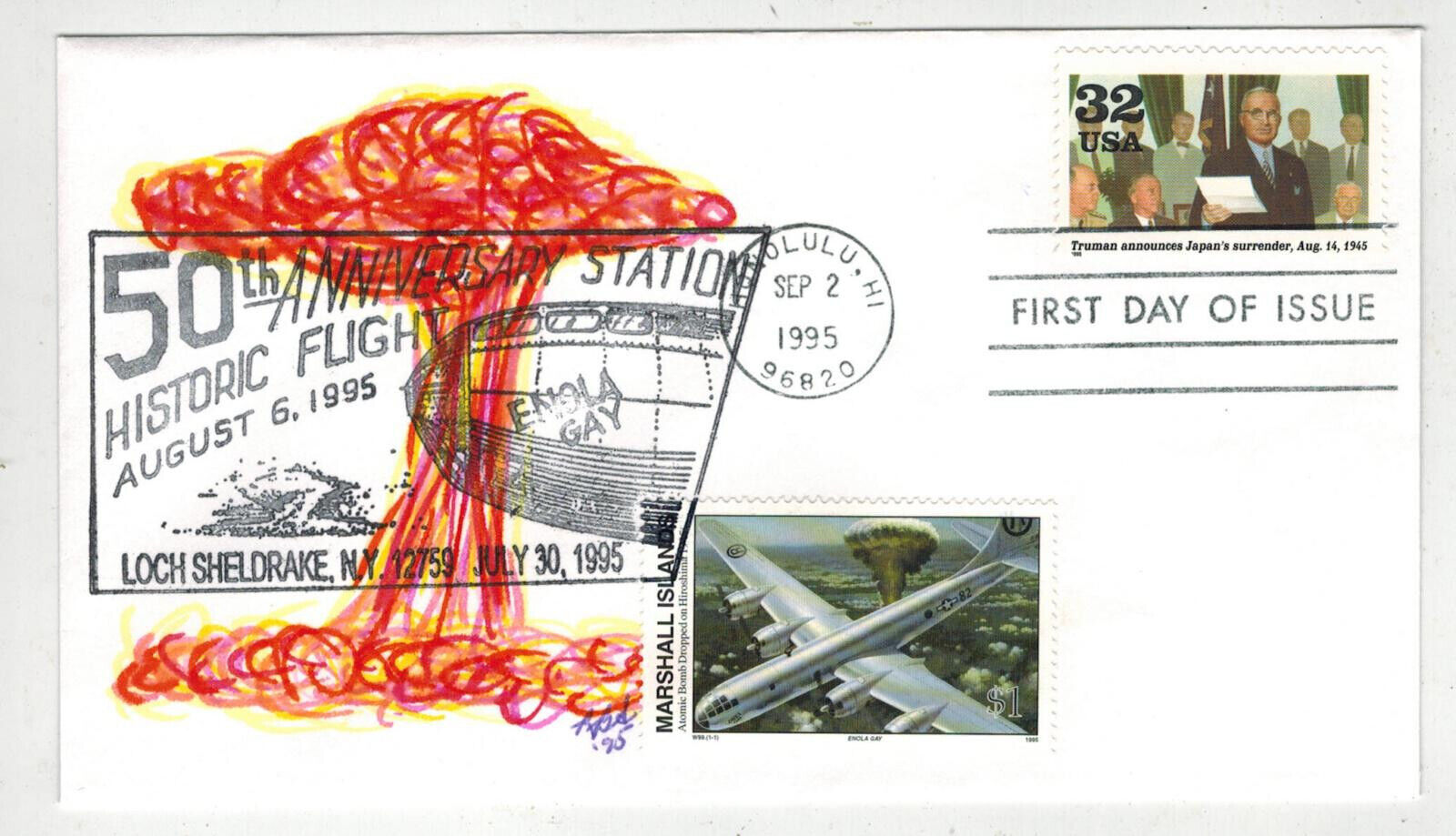 WW2 Patriotic 1945-1995 50th Anniv. HARRY TRUMAN ANNOUNCES JAPAN ...