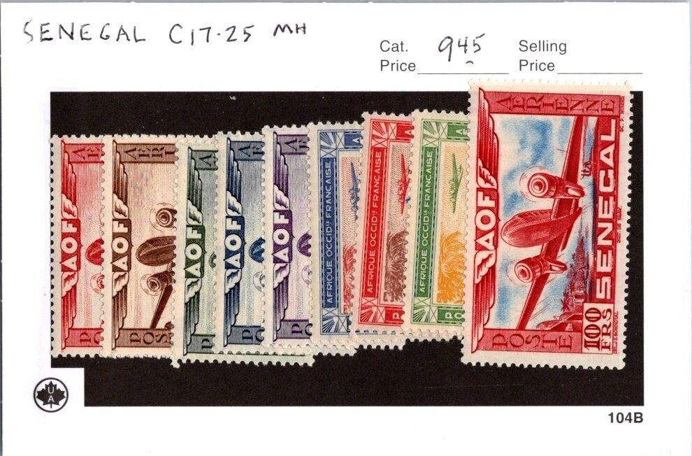 Senegal Stamps C17-25 MH | Africa - Senegal, Stamp / HipStamp