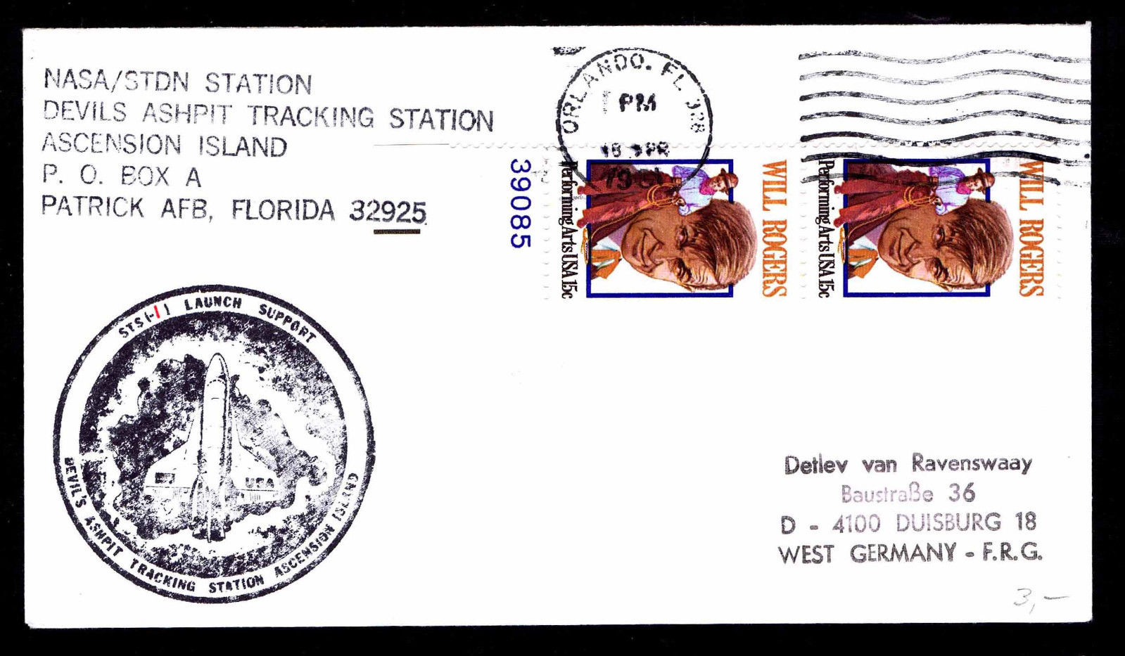 1981 Space Shuttle Columbia - Sts-1 Nasa/Stdn Station - Devils Ashpit ...