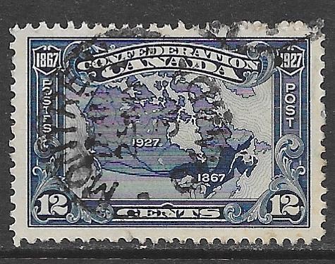 Canada 145: 12c Map of Canada 1867 - 1927, used, VF | Canada, General ...