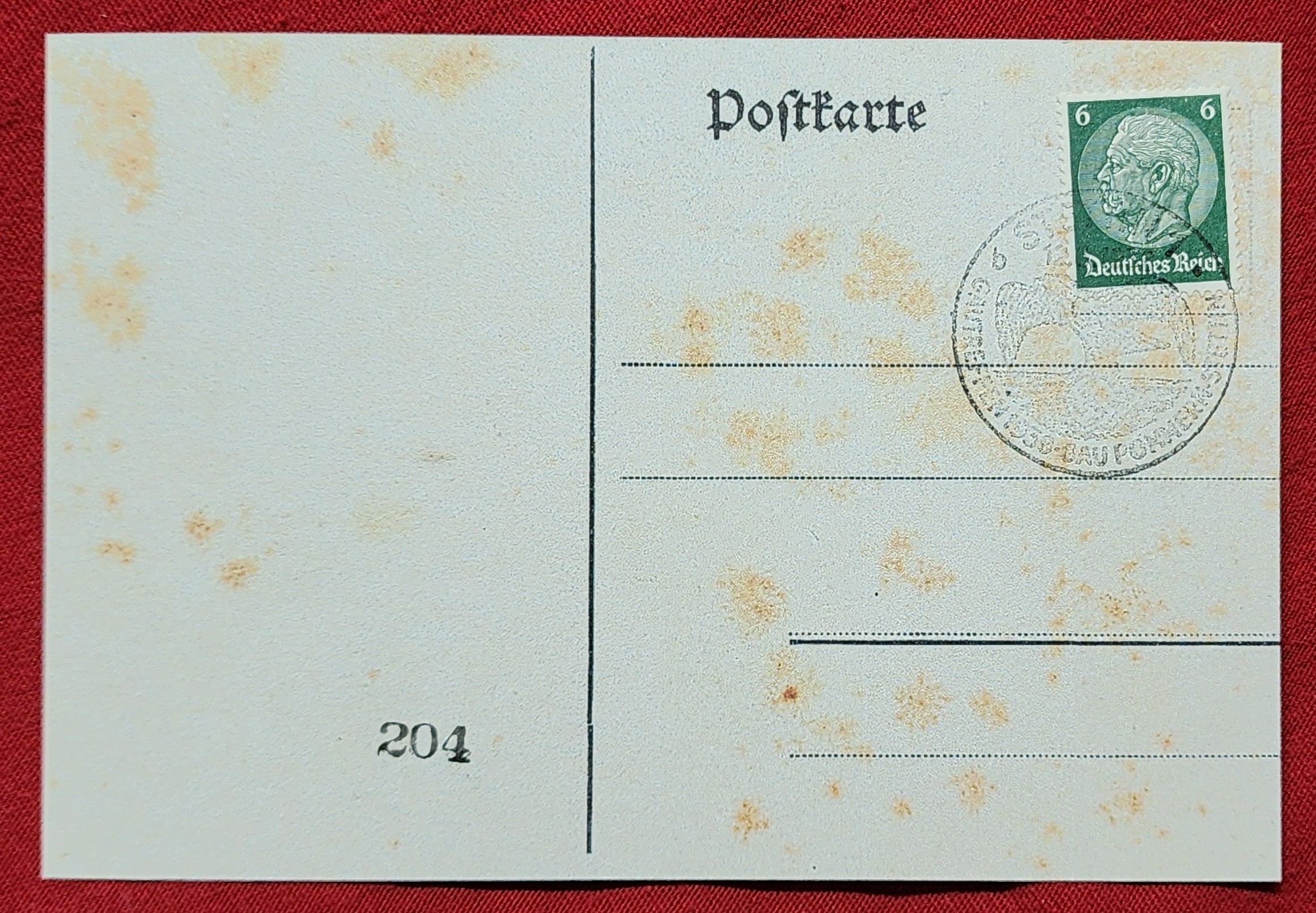 Nazi Germany Third Reich propaganda postcard WWII WW2 German Ein Volk ...