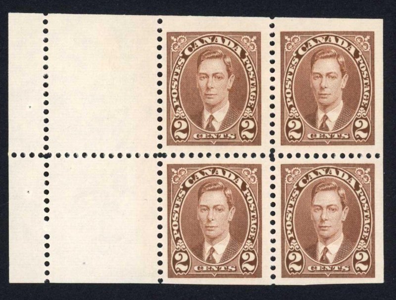 Canada SG358a 2c Booklet pane of 4 plus 2 labels FINE U/M Cat 60 pounds ...