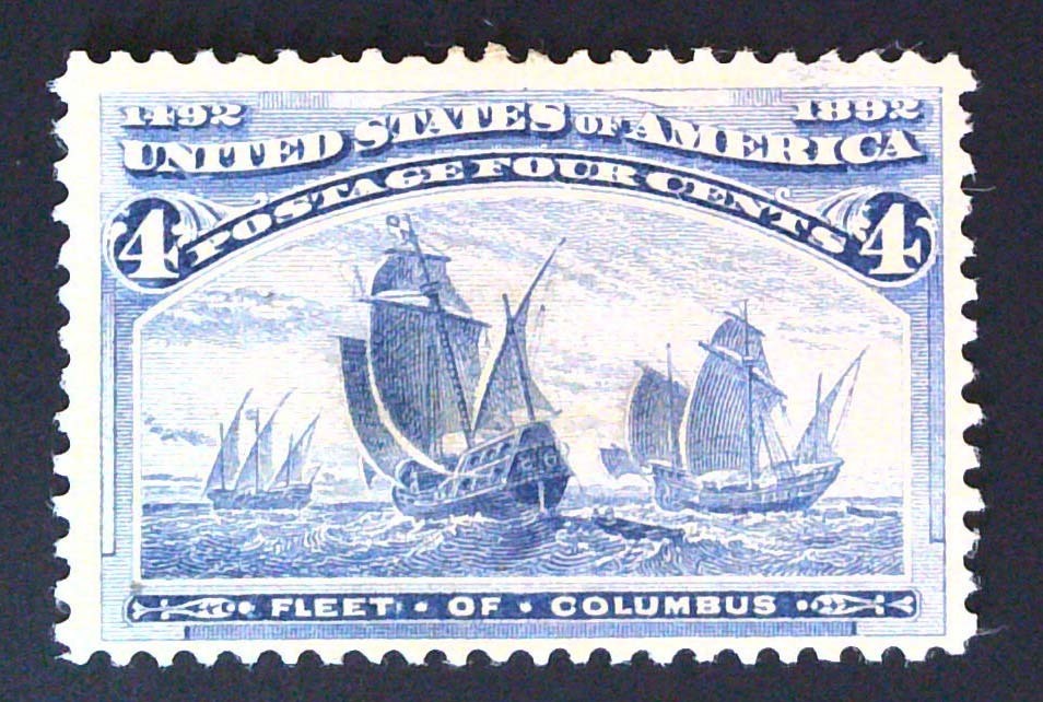 Scott#233 - F/VF - 4c Ultramarine - Fleet of Columbus - NG - Thin ...