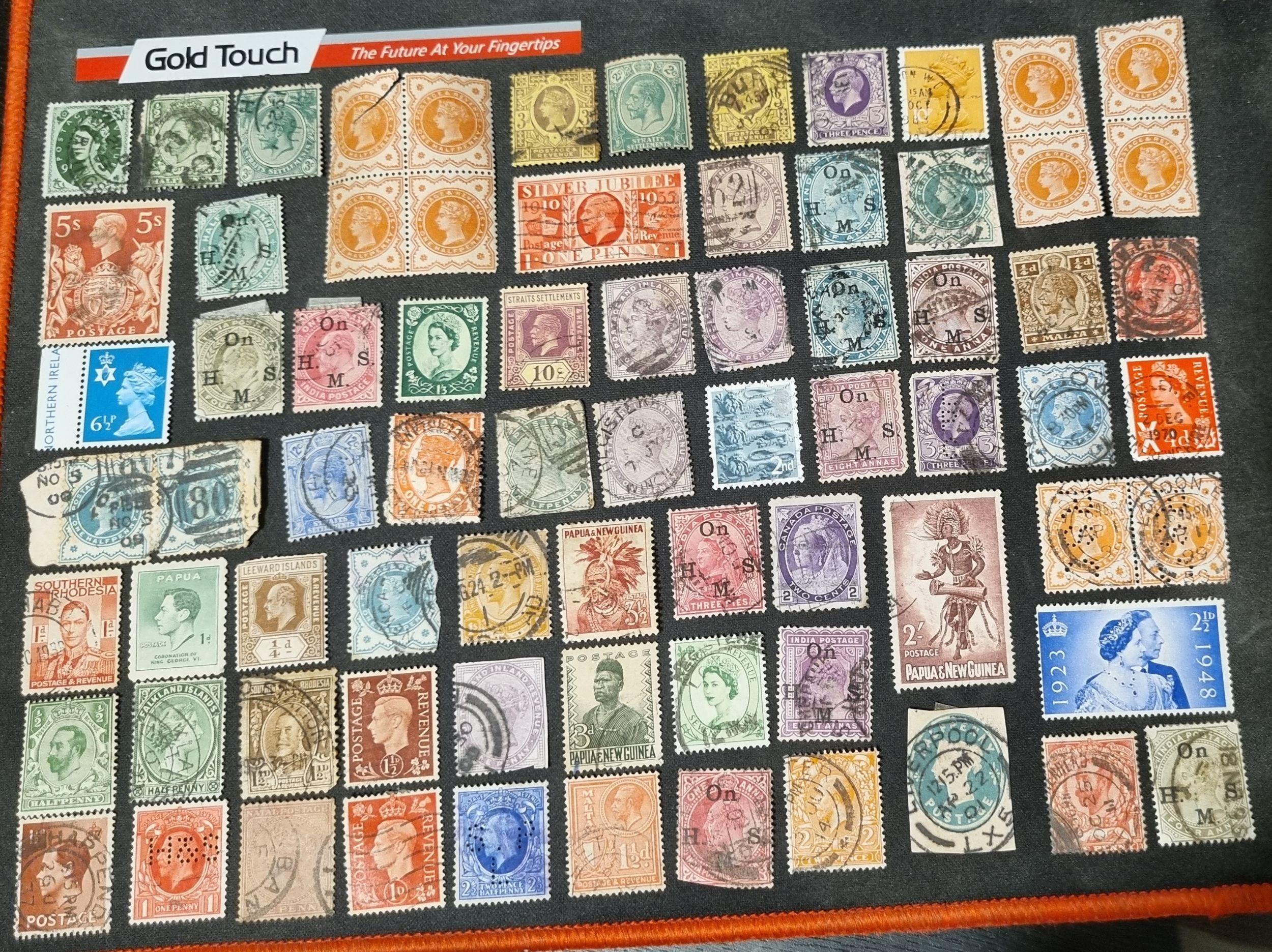 Great britain beautiful lot of old stamps 1800s' worldwide collection ...