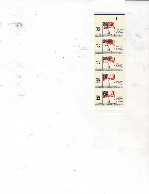 Flag over Capital 22c US Postage Booklet of 10 stamps BK145 #2116a VF ...