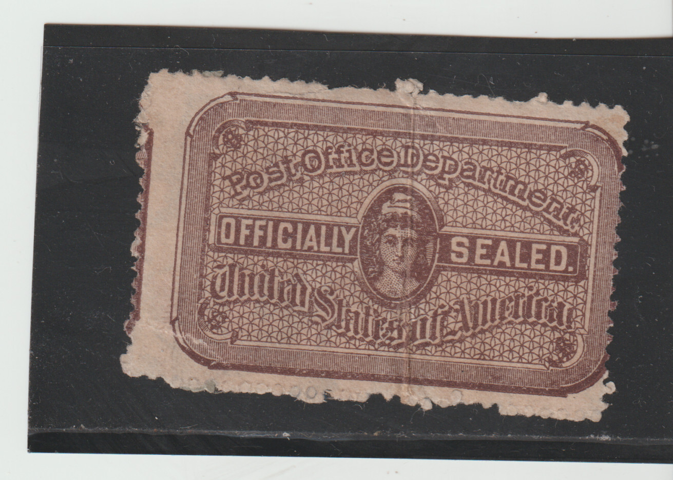 US Scott #OX5 Post Office Registered Mail Seal MNG crease in center ...