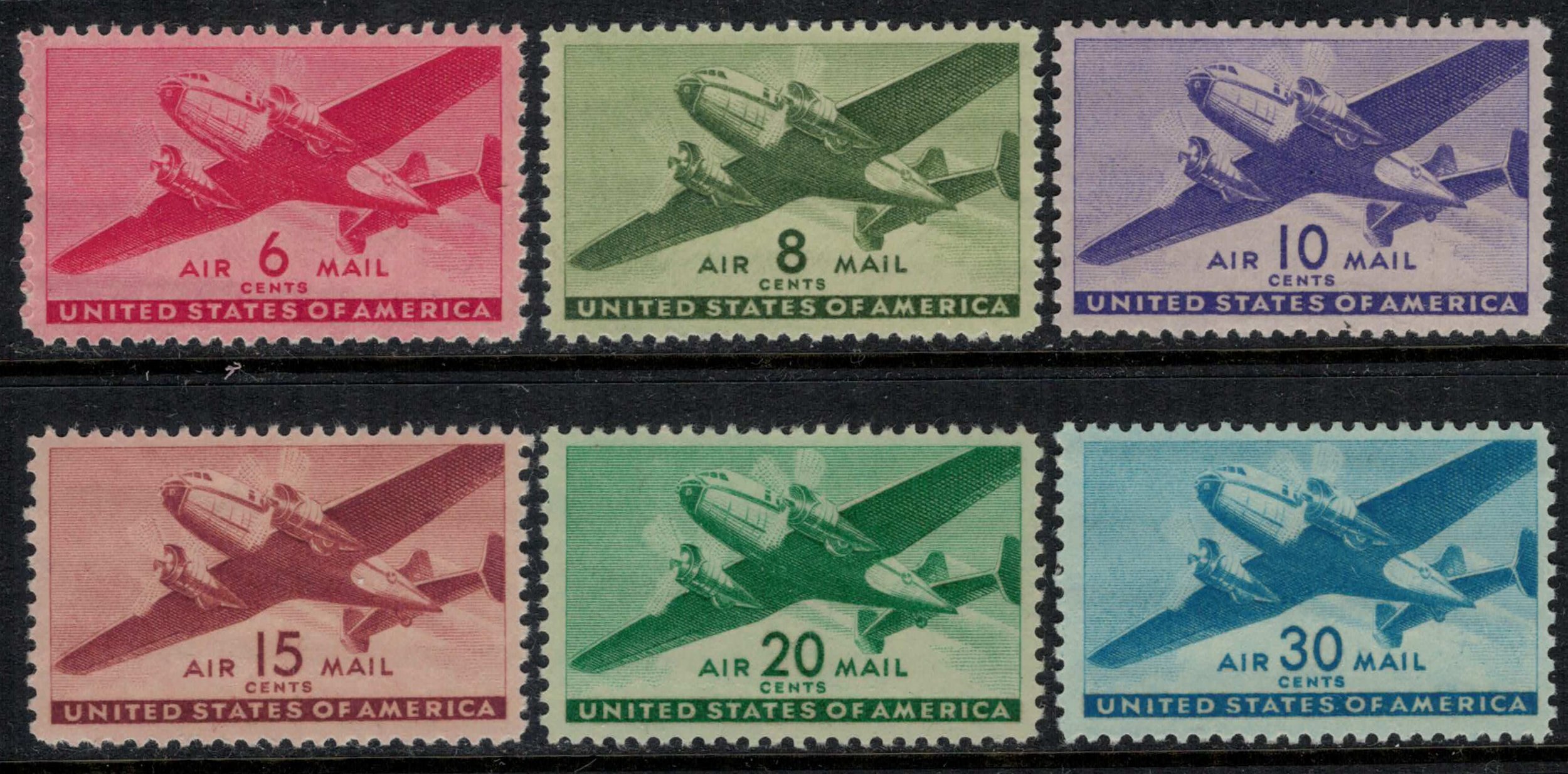 U.S. #C25-30* NH CV $6.50 | United States, Air Mail Stamp / HipStamp