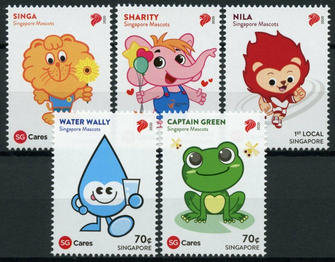 Singapore Cartoons Stamps 2020 MNH National Mascots Children's ...
