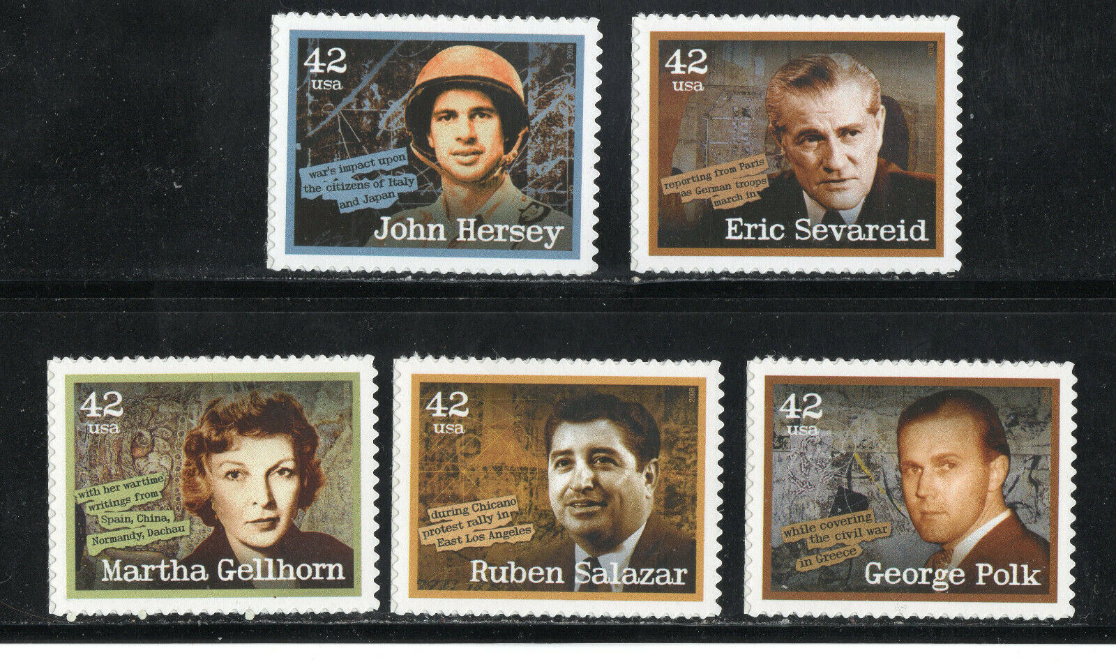 4248 - 4252 * American Journalist * U.S. Postage Stamp SET of 5 Singles ...