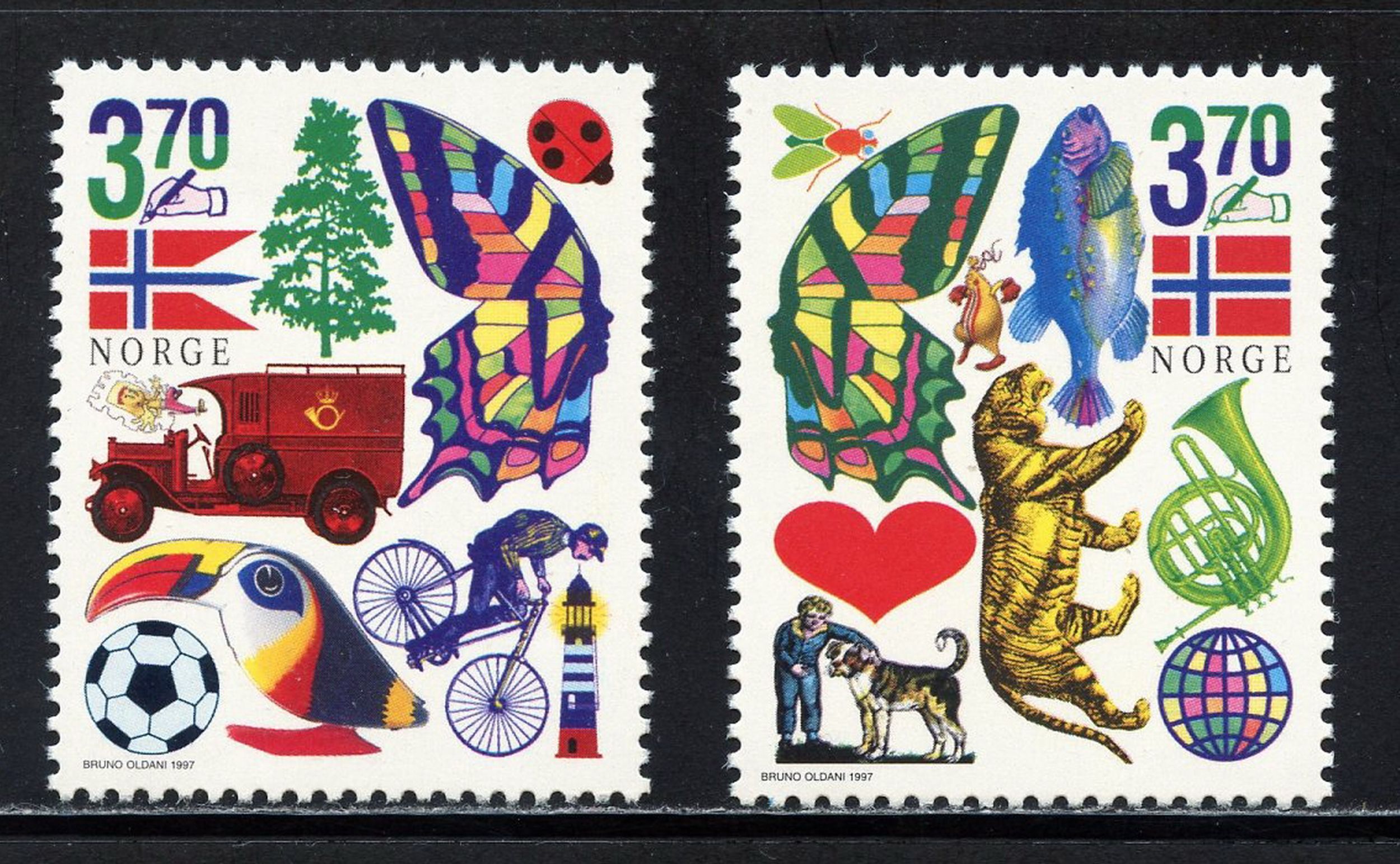 Norway 1172-3 MNH, Junior Stamp Club Set from 1997. | Europe - Norway ...