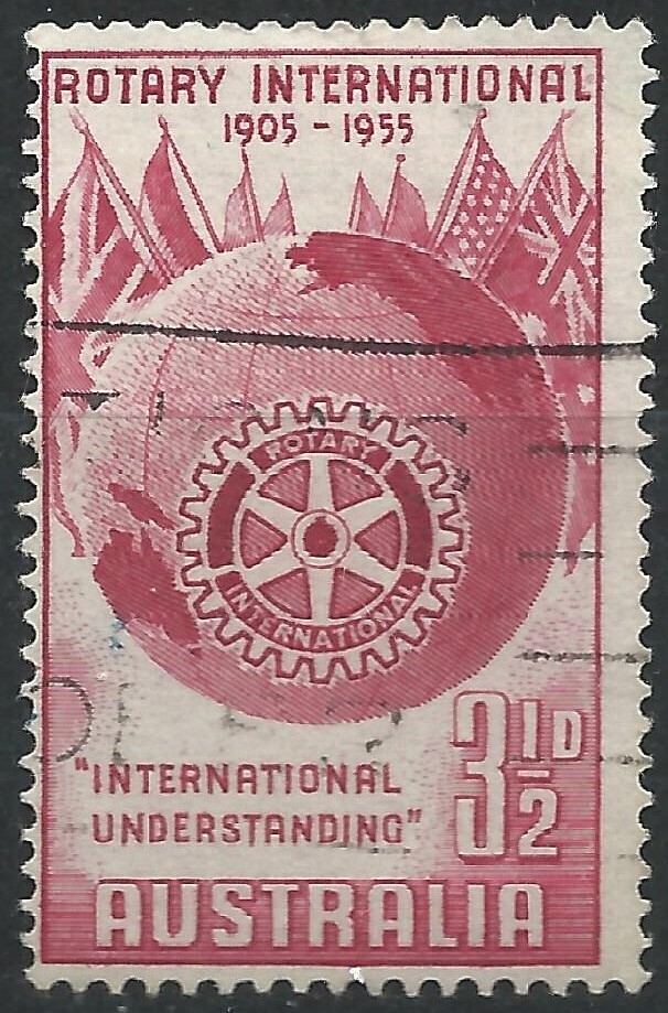 Australia 1955 - 50th anniversary of Rotary International - SG281 used ...