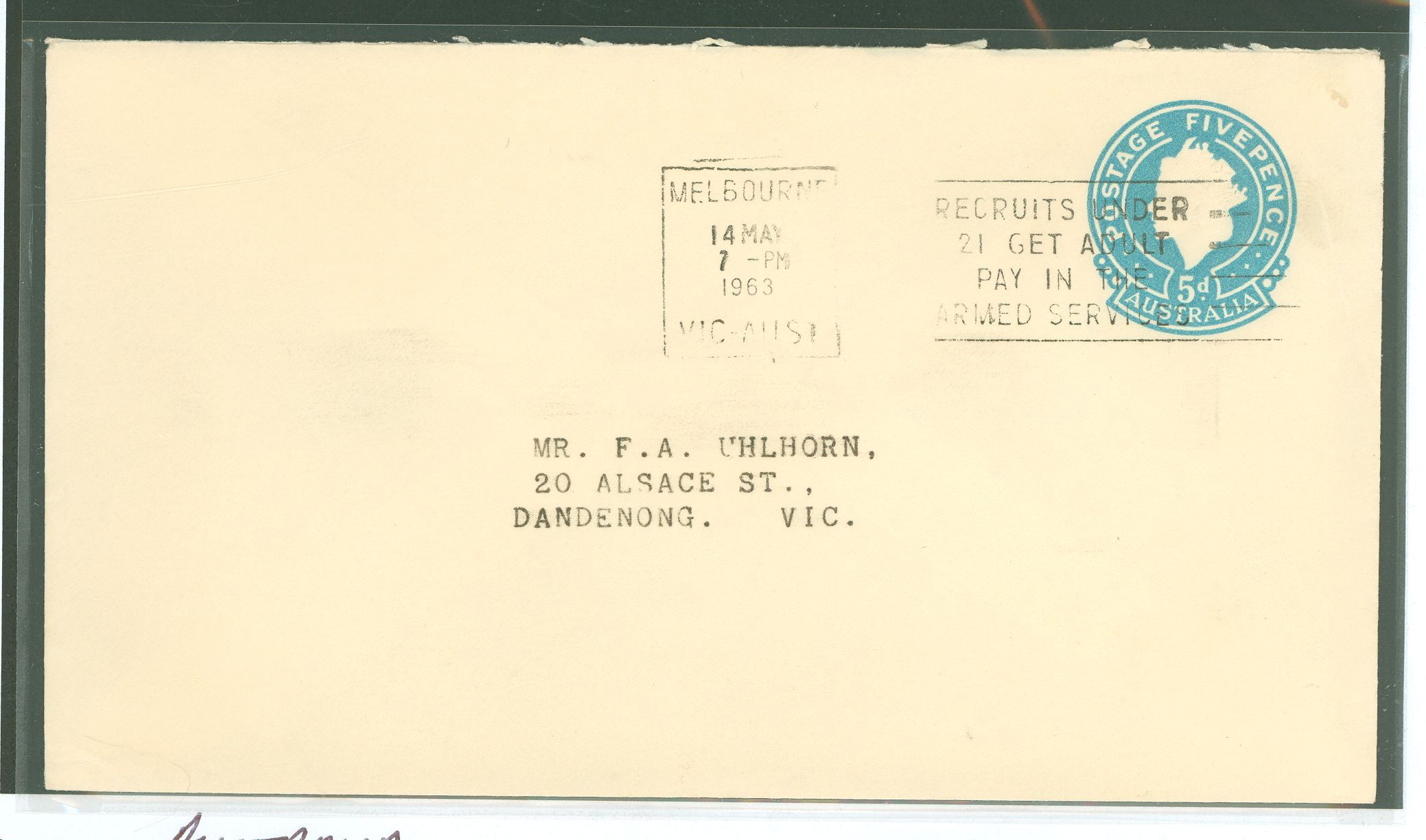 Australia 1963 5d blue, used from Melbourne | Australia & Oceania ...