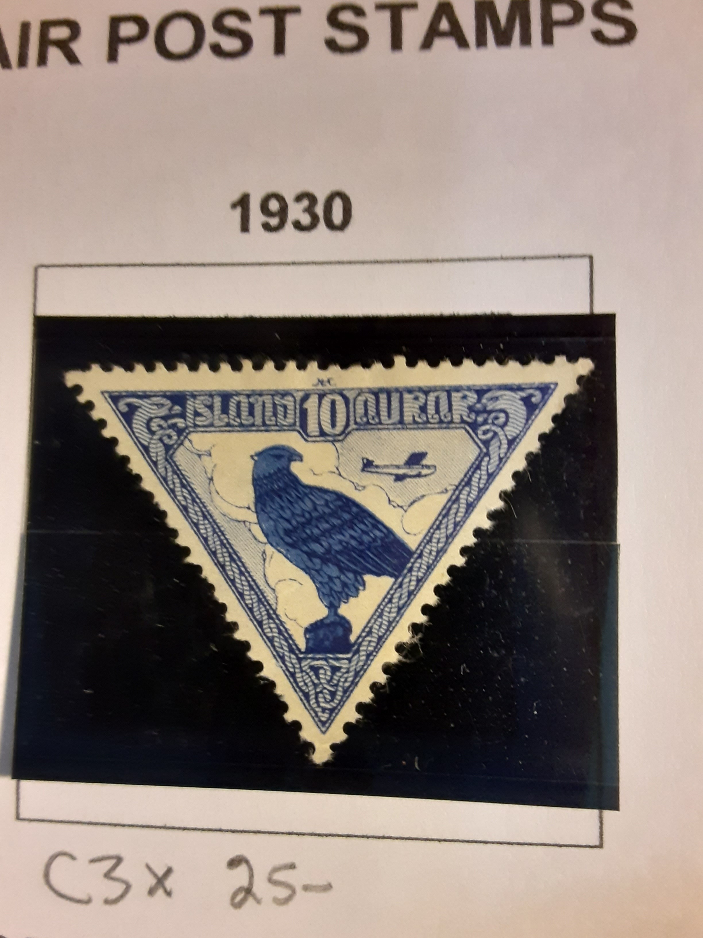 Iceland #C3 MH | Europe - Iceland, Air Mail Stamp / HipStamp