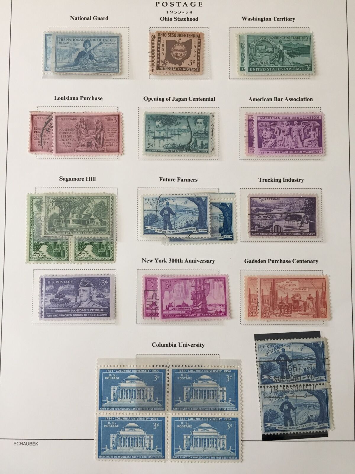 USA 1940s/50s M&U+Sheets on Pages (Apx 100 Items) HP872 ) | United ...